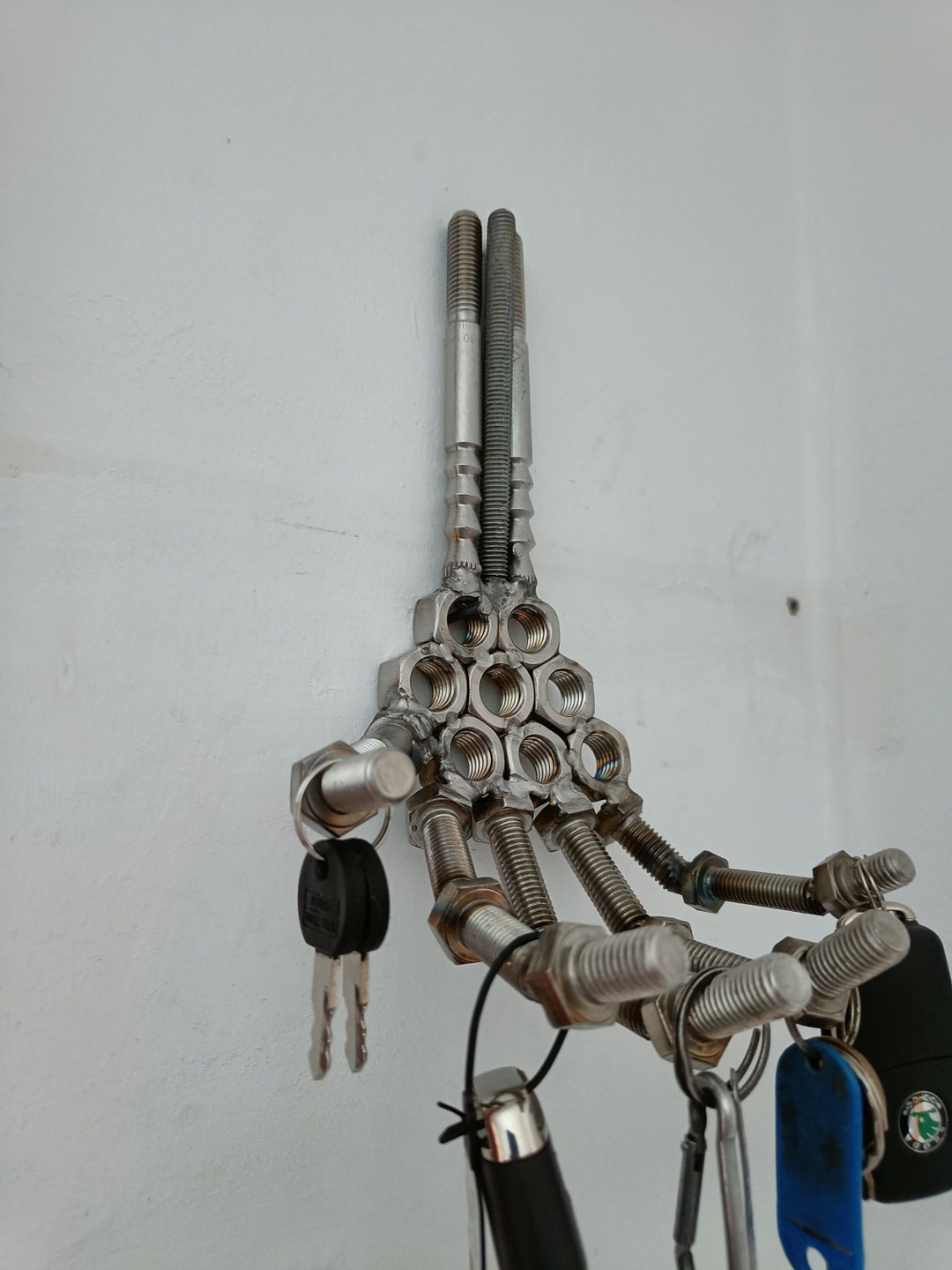 Key Organizer Wall Art Decor Hand Key Holder Handmade Metal Art - Etsy