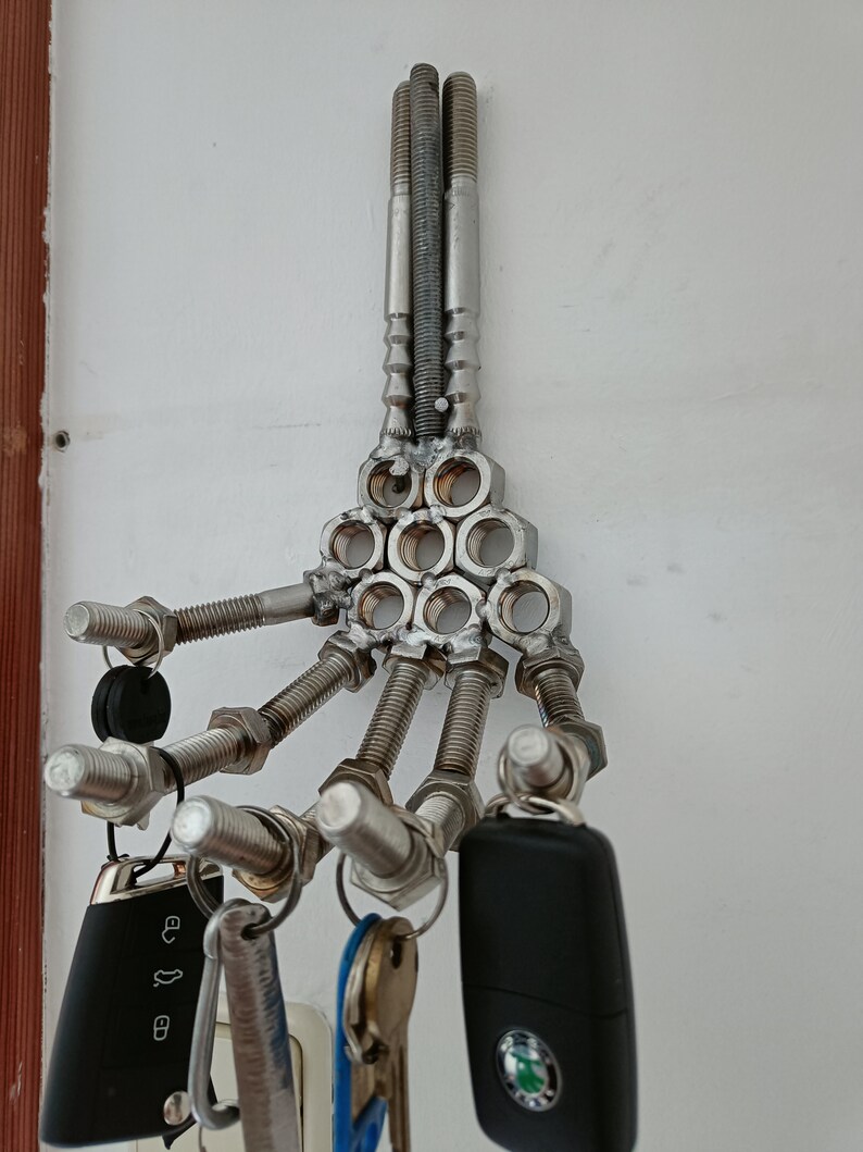 Key Organizer Wall Art Decor Hand Key Holder Handmade Metal Art - Etsy