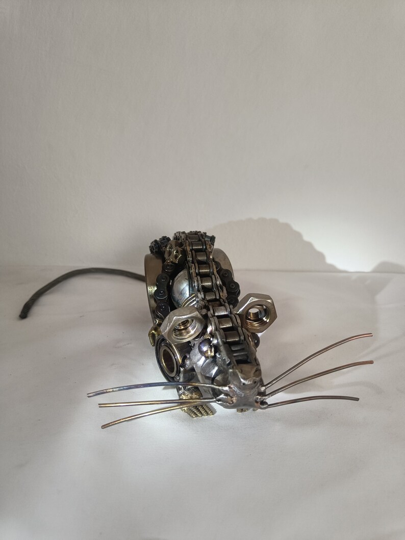 Metal Rat Sculpture Unique Industrial Decor Recycled Scrap - Etsy
