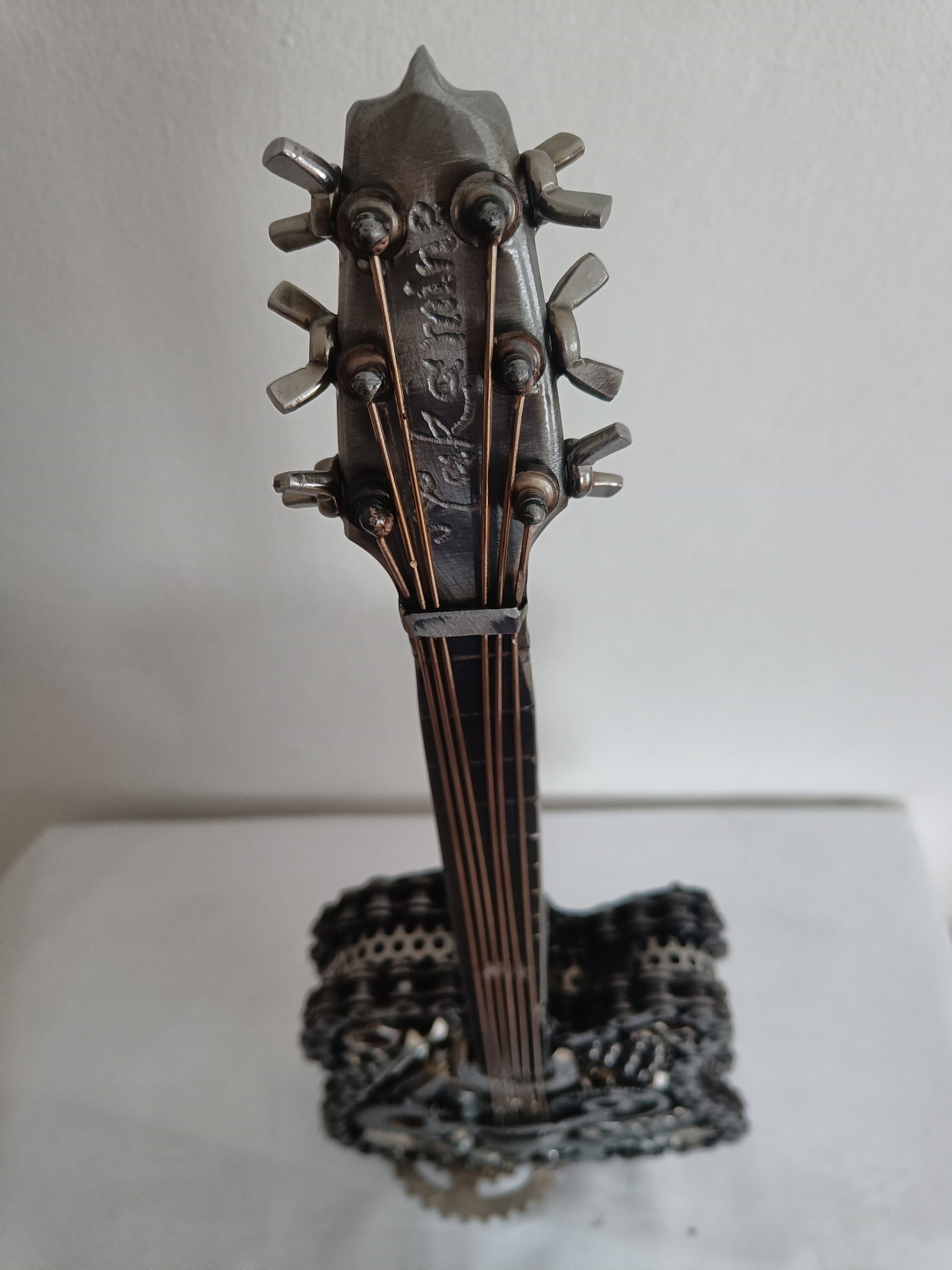 Metal Scrap Guitar Upcycling Art Industrial Style Handcrafted ...