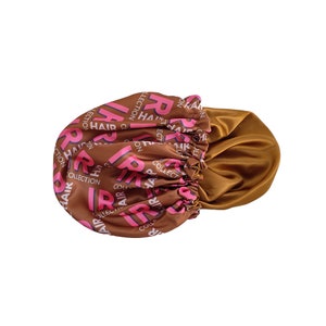 Custom Logo Repeated Bonnet / Edge Wraps, Silk Satin Soft Bonnet ...