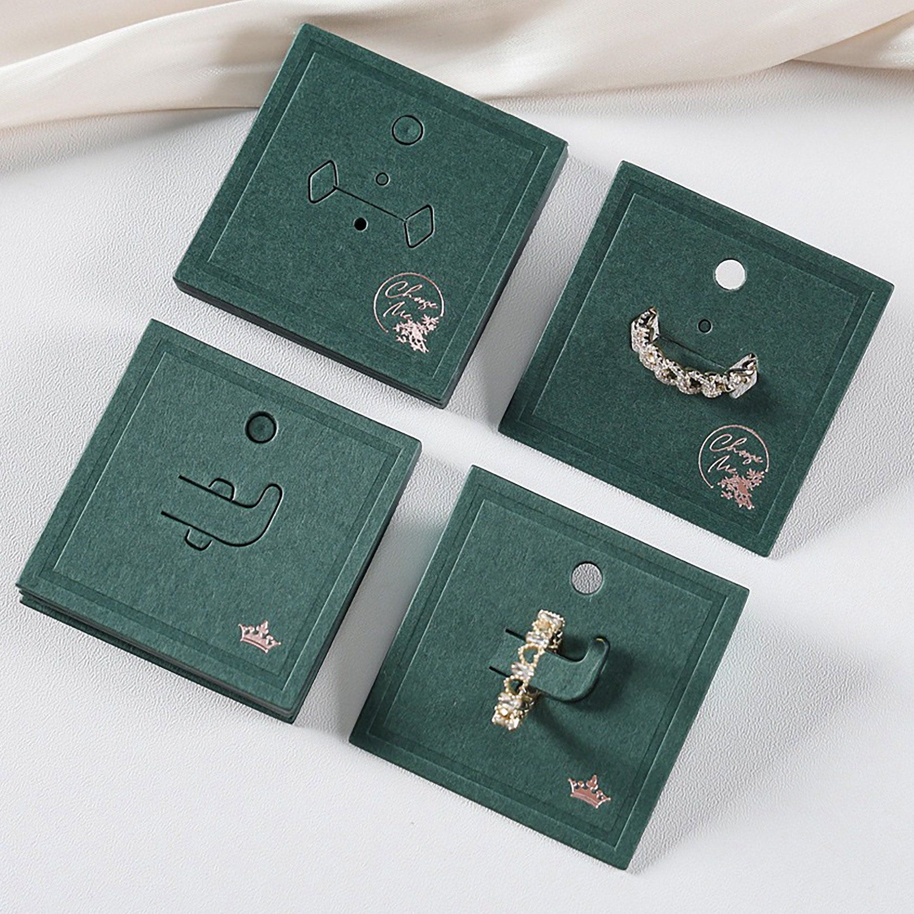 Custom Ring Holder Cards 500 Pcs, Jewelry Packaging Cards Ring Holders ...