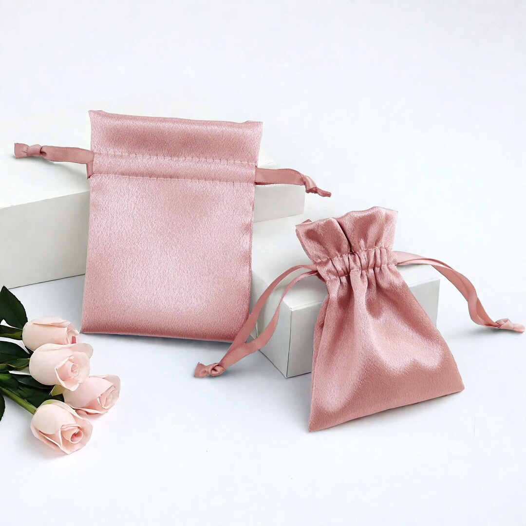 Small Jewelry Pouches, 7.5x10cm, Pearl Satin Jewelry Packaging Bag ...