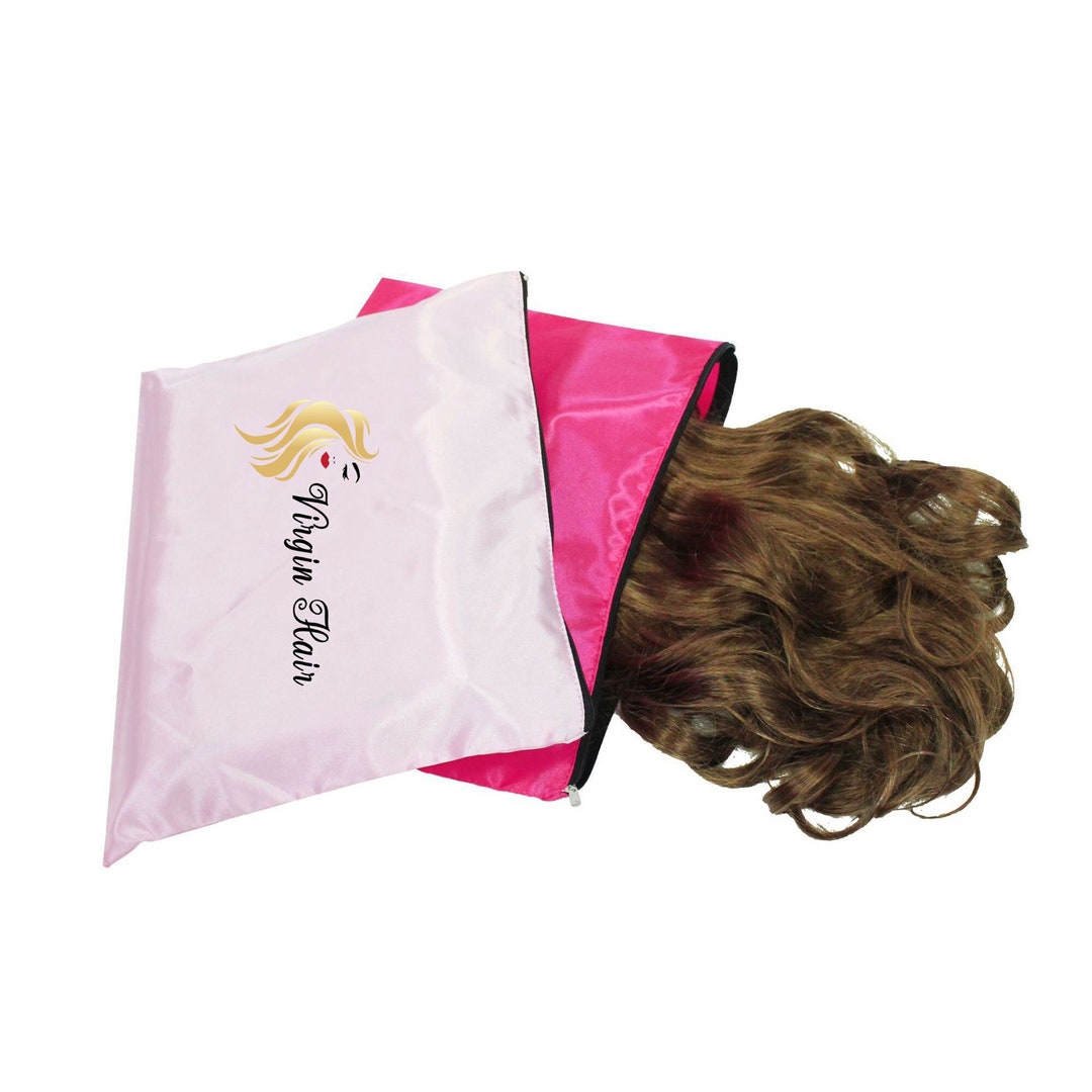 20 Custom Zipped Satin Hair Pouches,hair Storage Pouch, Hair Collection ...