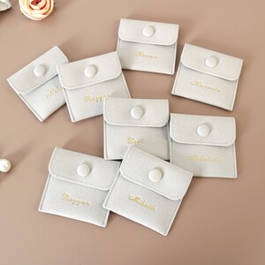 Personalized Jewelry Pouch Wedding Pouch Ring Pouch Velvet Necklace ...