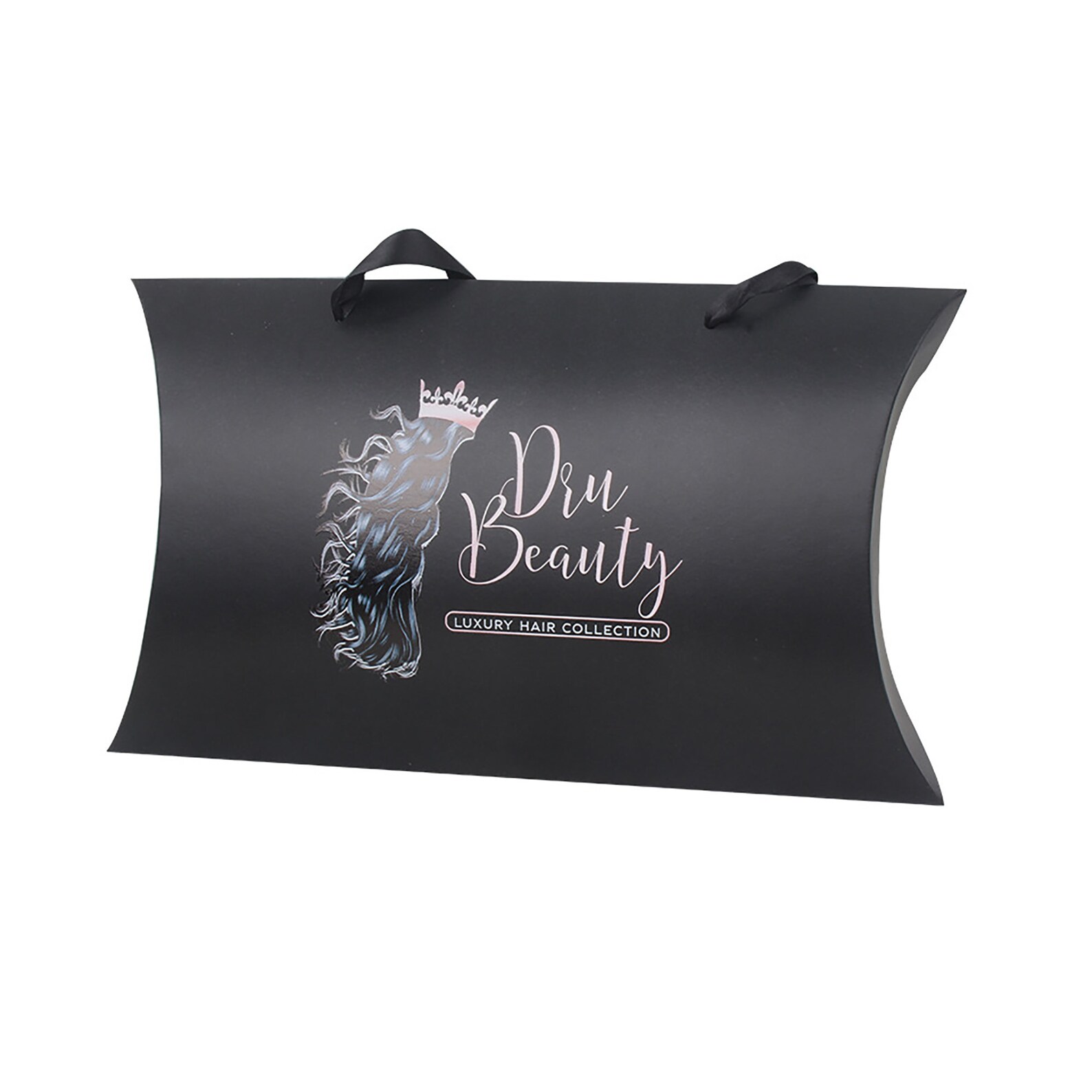 Custom Paper Pillow Box for Hair Wig Bundles and Extensions, Paper Bags ...