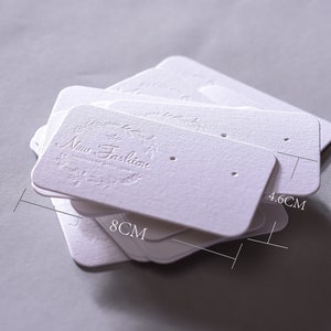 500 Custom Earring Cards Display Cards Embossing Jewelry Cards Earring ...
