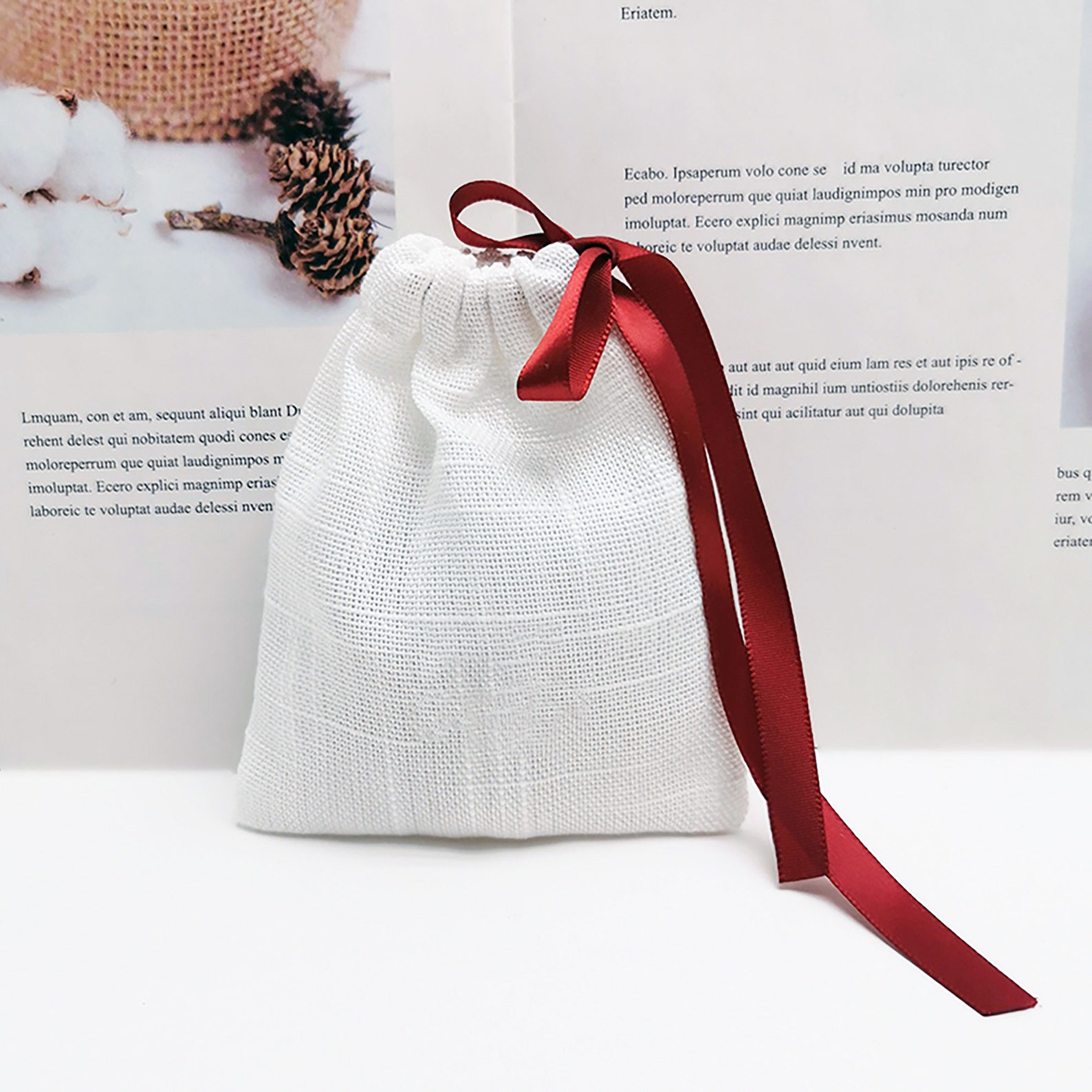 Ribbon Drawstring Bags, Cotton Bags Custom Logo, Gift Bags, Product ...
