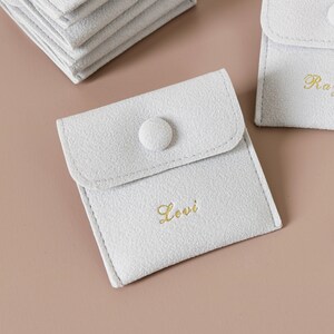 Personalized Jewelry Pouch Wedding Pouch Ring Pouch Velvet Necklace ...