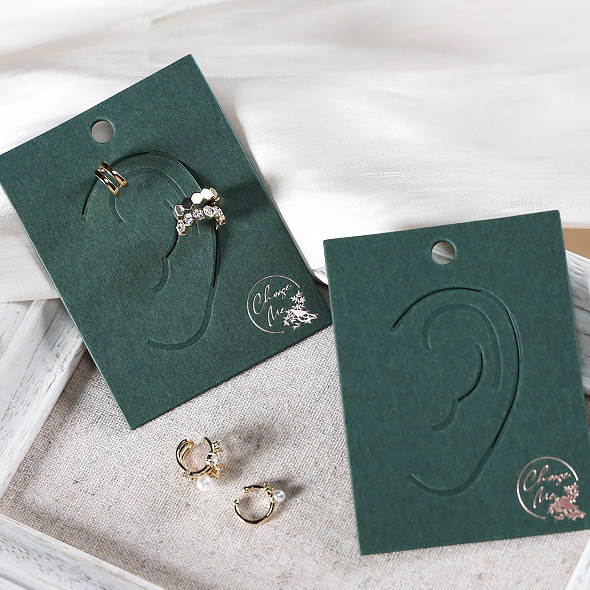 Custom Earring Cuff Display Cards 500 Pcs, Earring Cuff Packaging Cards ...