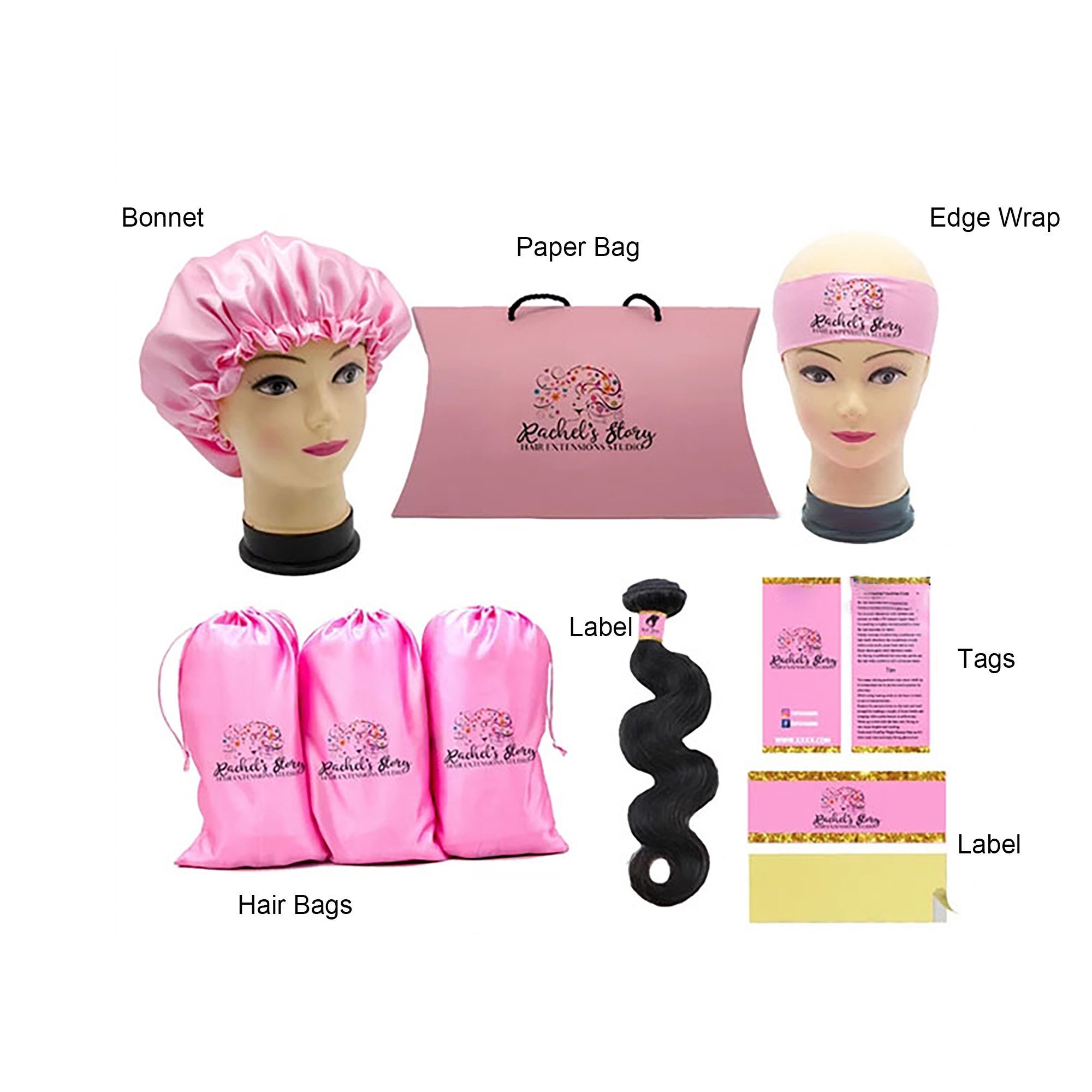 Custom Hair Bags Hair Bonnet Wig Edge Wrap Wig Labels Wig - Etsy Canada
