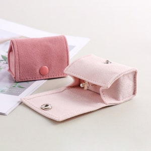 Personalized Ring Pouch, Velvet Ring Pouch With Button, Velvet Ring ...