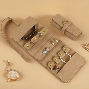 Thick Microfiber Travel Jewelry Roll, Jewelry Organizer, Jewelry Roll ...