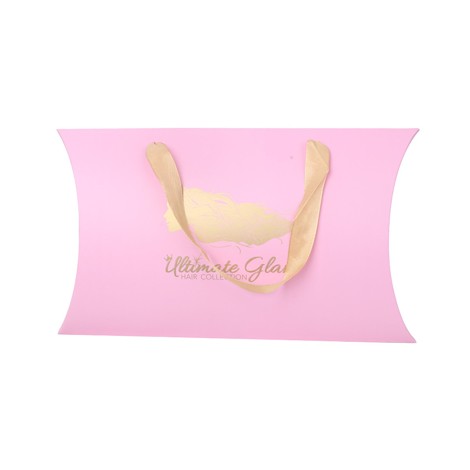 Custom Paper Pillow Box for Hair Wig Bundles and Extensions, Paper Bags ...