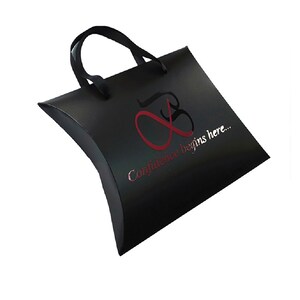 Custom Paper Pillow Box for Hair Wig Bundles and Extensions, Paper Bags ...