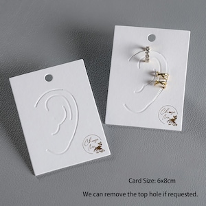 Custom Earring Cuff Display Cards 500 Pcs, Earring Cuff Packaging Cards ...