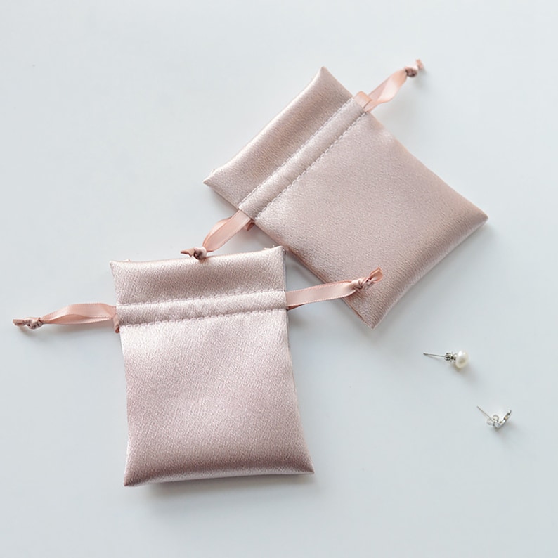 Small Jewelry Pouches 7.5x10cm Pearl Satin Jewelry Packaging | Etsy