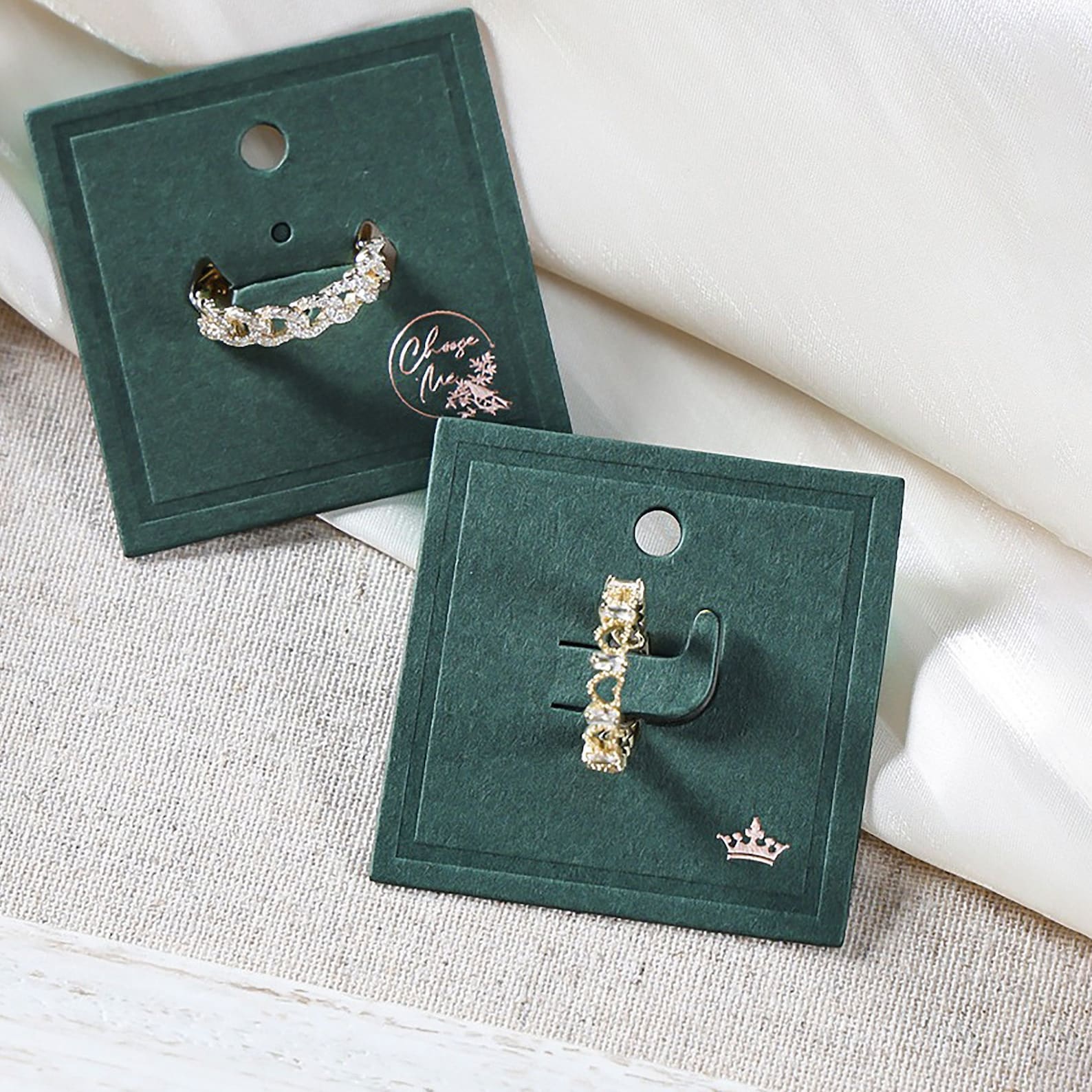 Custom Ring Holder Cards 500 Pcs, Jewelry Packaging Cards Ring Holders ...