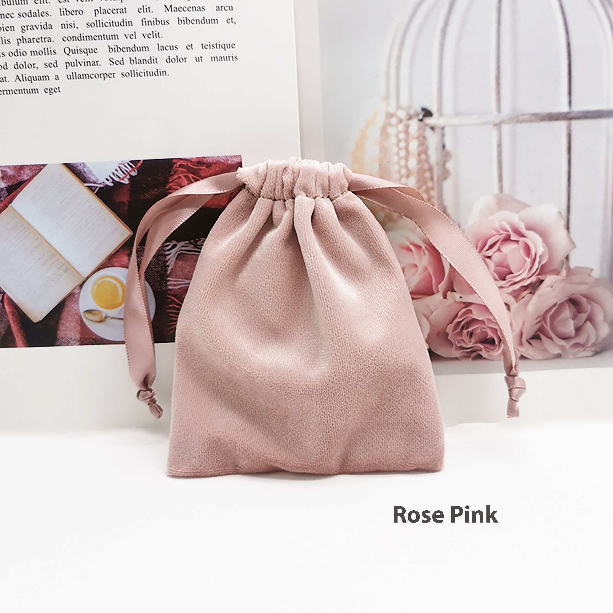 10 Colors Silky Velvet Jewelry PouchDrawstring Pocket | Etsy