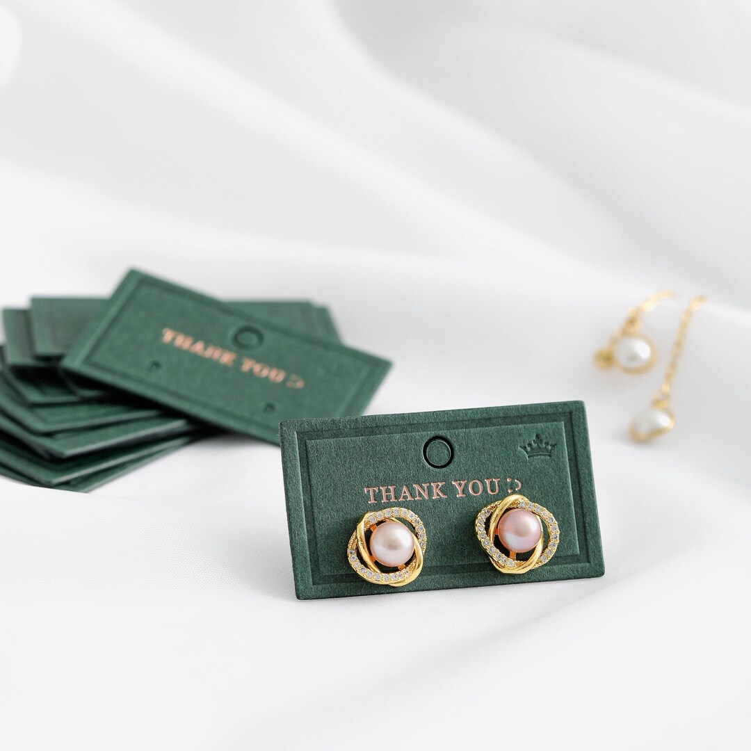 Custom Jewelry Display Cards, Thank You Earring Cards, Custom Small ...