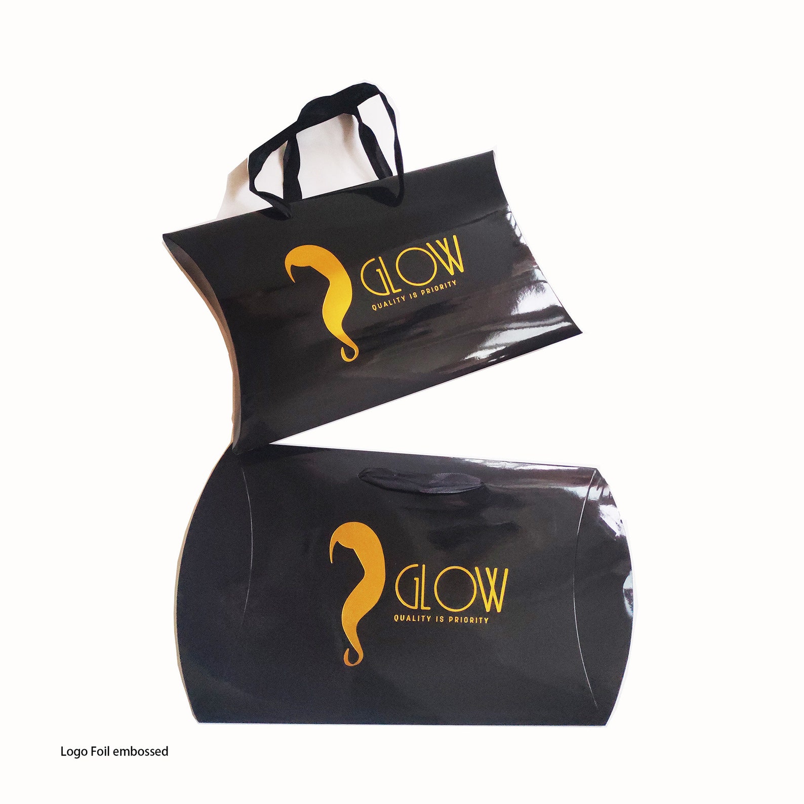 Custom Paper Pillow Box for Hair Wig Bundles and Extensions - Etsy