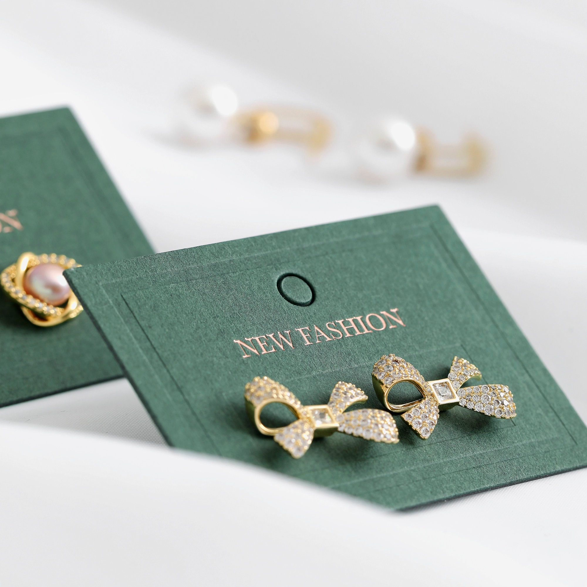 Custom Green Earrings Cards,5x7cm, Jewelry Display Cards, Jewelry ...