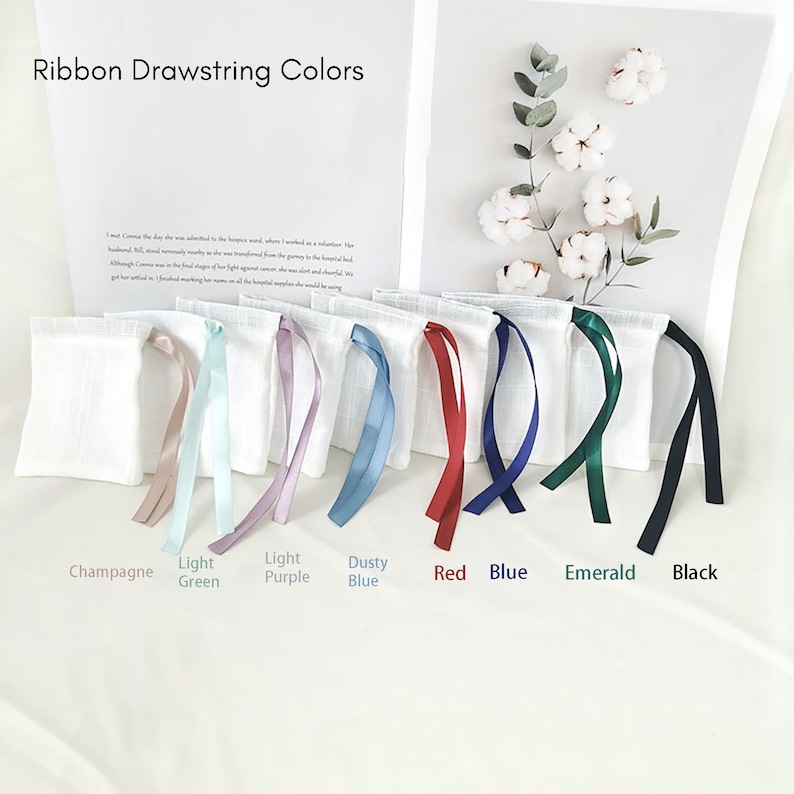 Ribbon Drawstring Bags, Cotton Bags Custom Logo, Gift Bags, Product ...