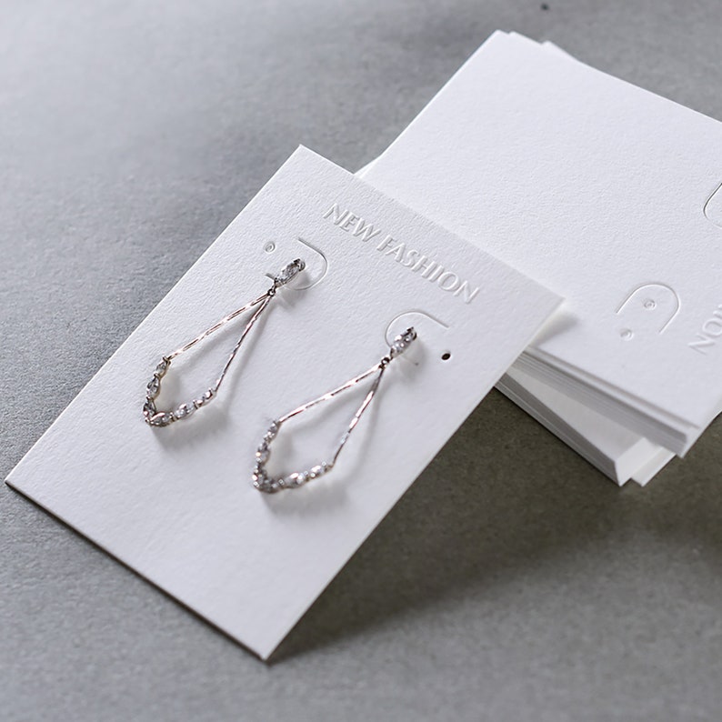 Embossing Earring Display Cards With Logo1000 Pcs Custom - Etsy