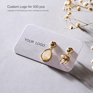 500 Custom Earring Cards Display Cards Embossing Jewelry Cards Earring ...