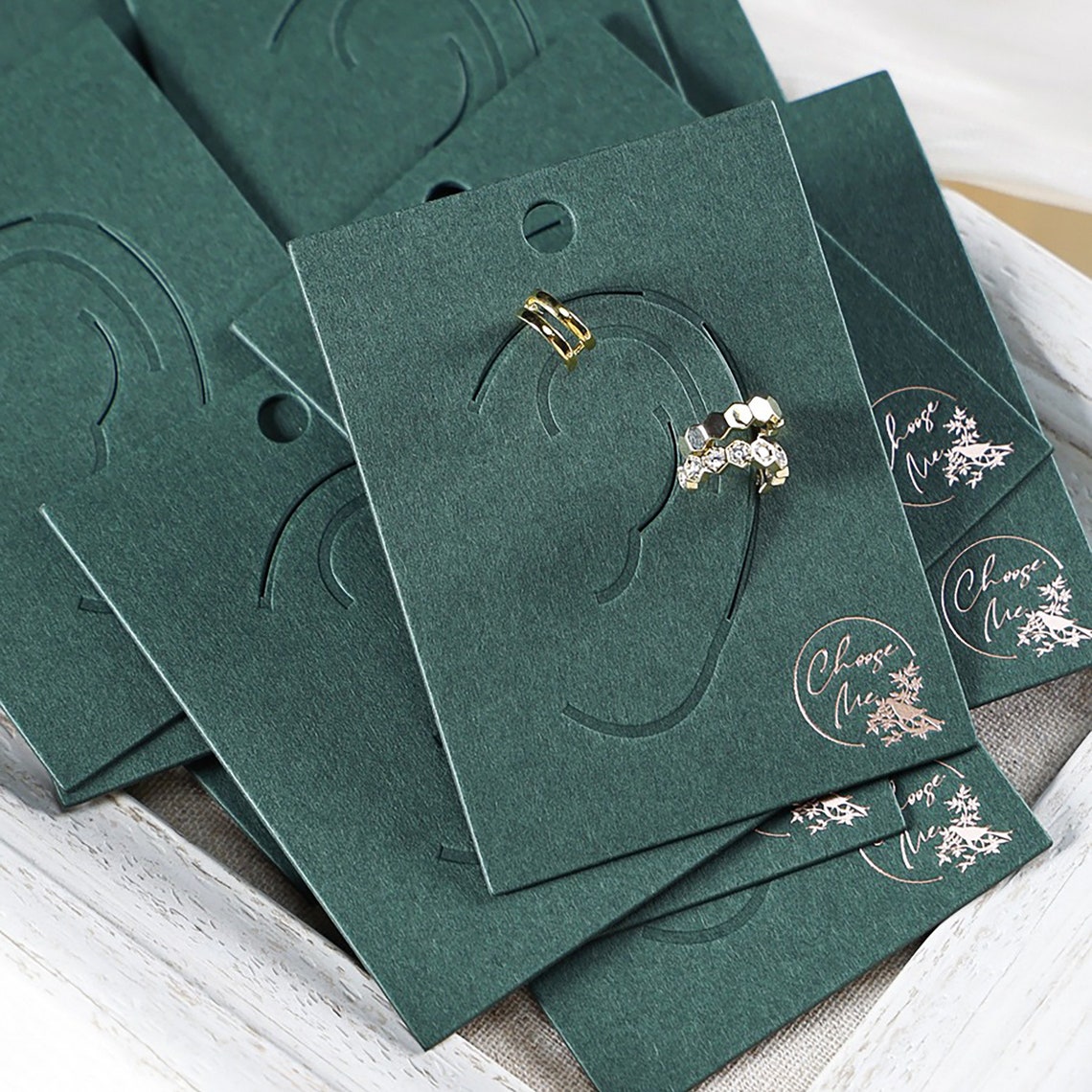 Custom Earring Cuff Display Cards 500 Pcs, Earring Cuff Packaging Cards ...