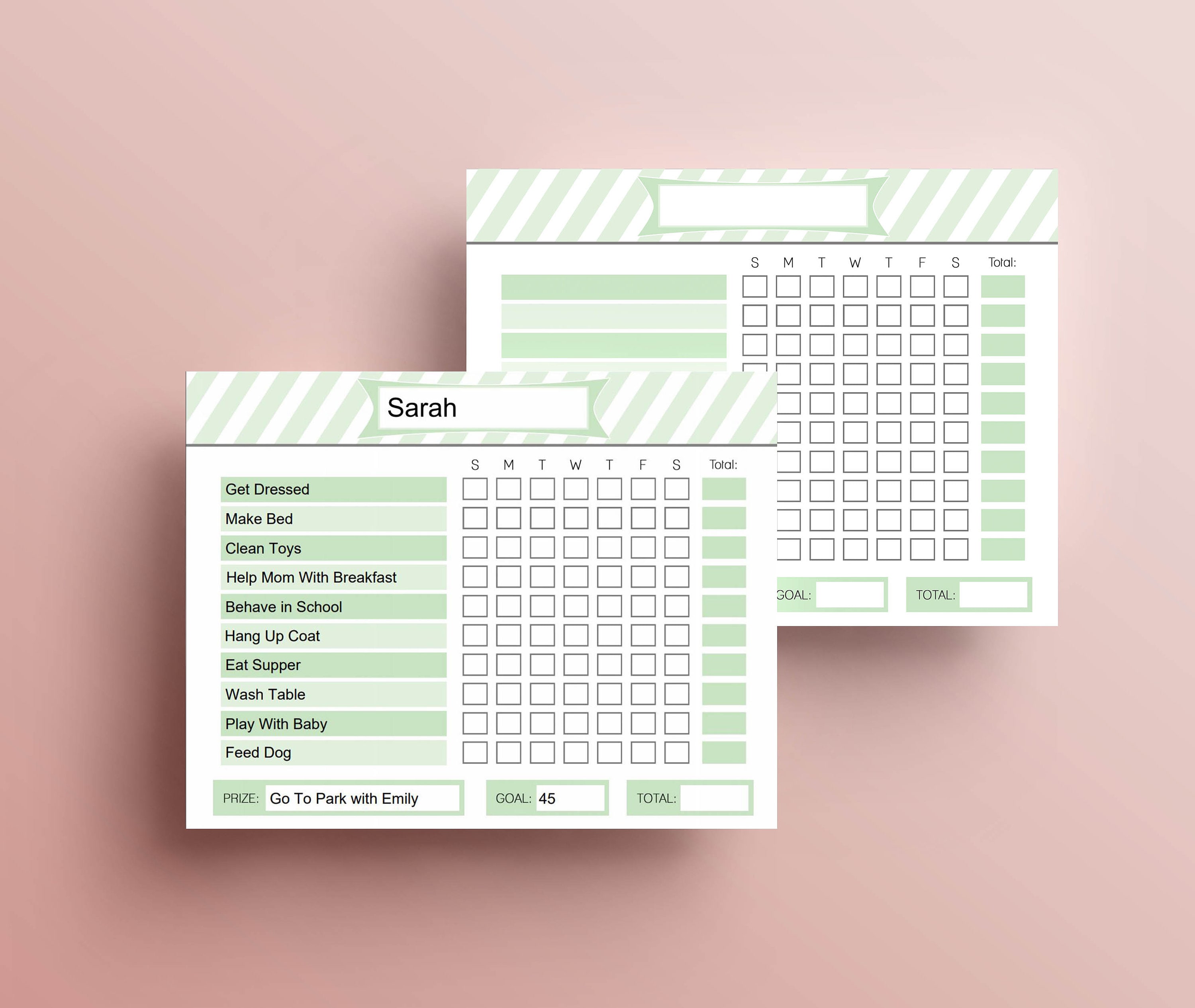 Editable Visual Schedule for Girls, Weekly Schedule for Toddler ...