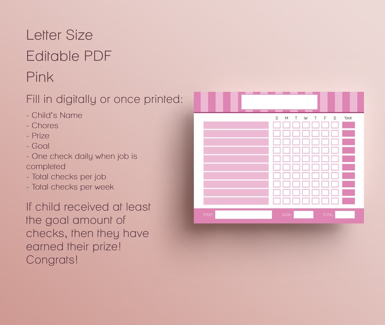 Editable Routine Chart for Girls, Printable Weekly Schedule for Kids ...