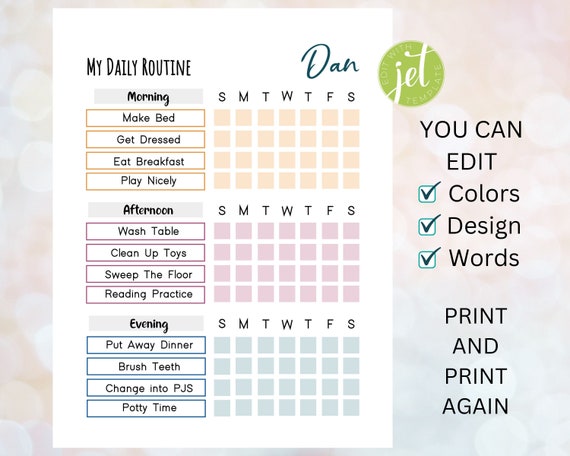 Family Daily Routine Chart