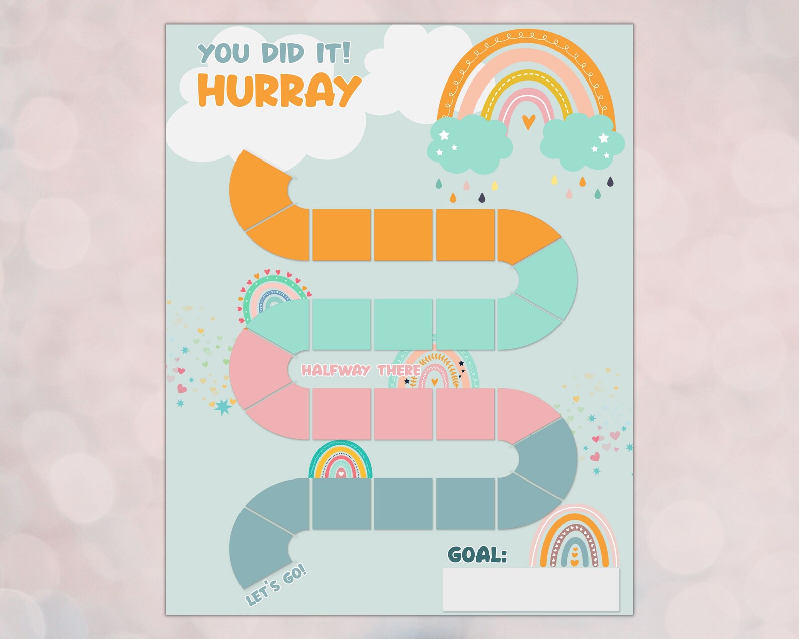 Rainbow Sticker Chart for Kids Chore Chart Potty Training - Etsy