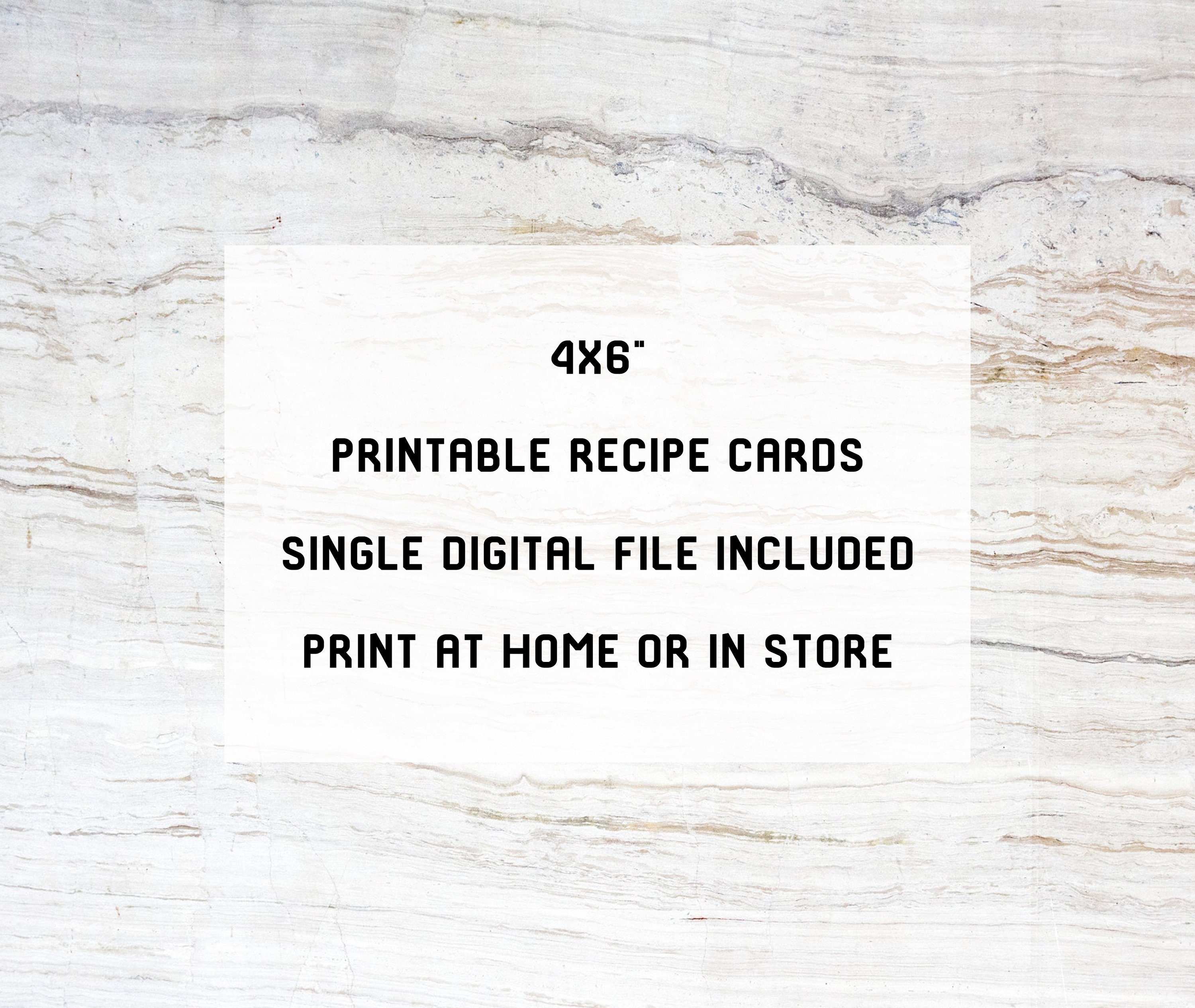 Blank Recipe Cards Printable, Index Card Template, Grandma Recipe Book ...