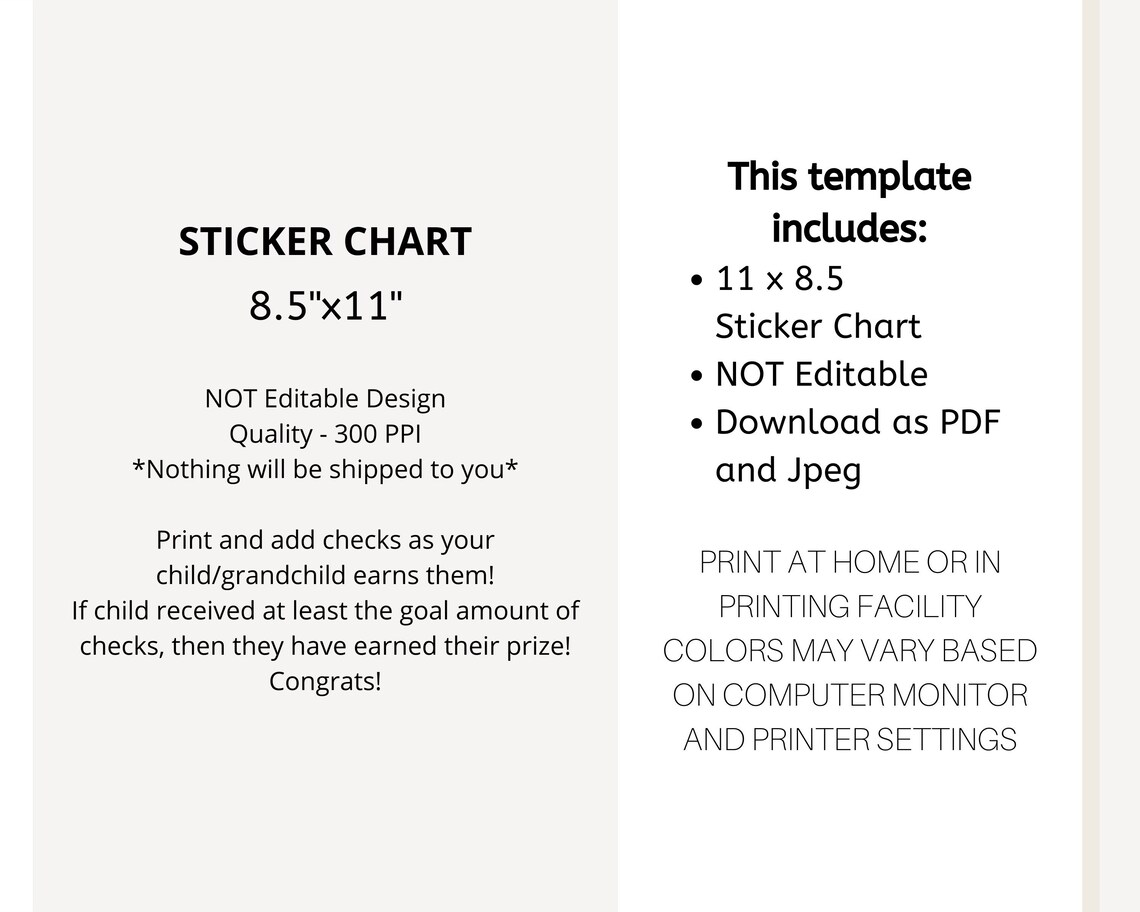 Printable Sticker Chart for Kids, Farm Reward Chart, Potty Training ...