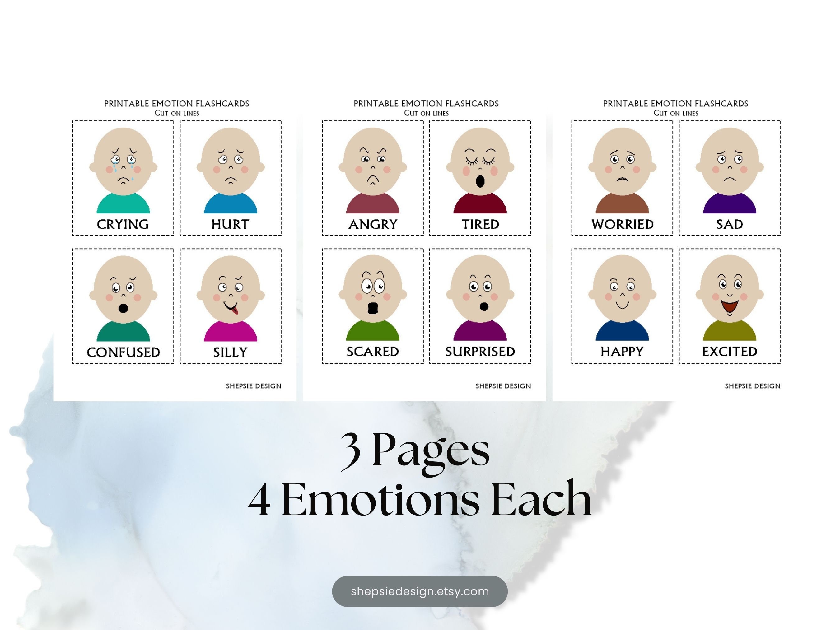 Emotion Flashcards, Montessori Feelings Chart, Calming Corner for ...
