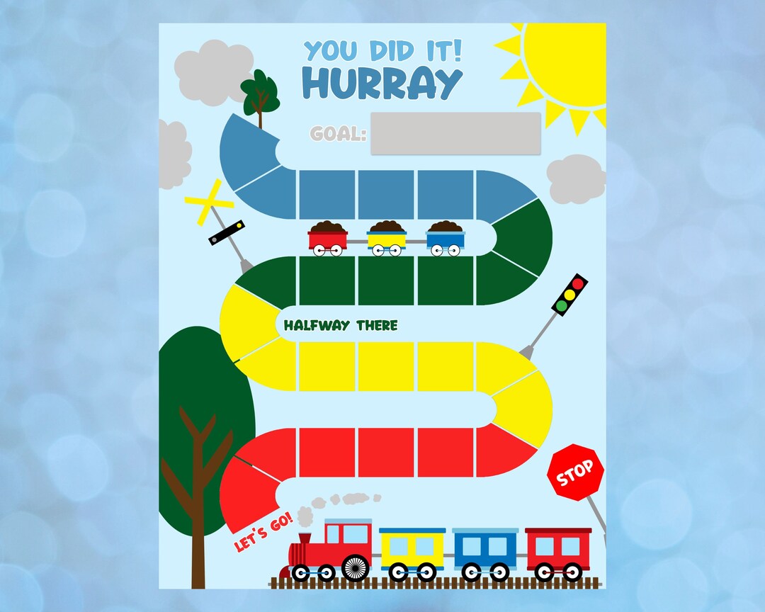 Train Reward Chart for Kids, Chore Chart for Toddler, Family Chore ...