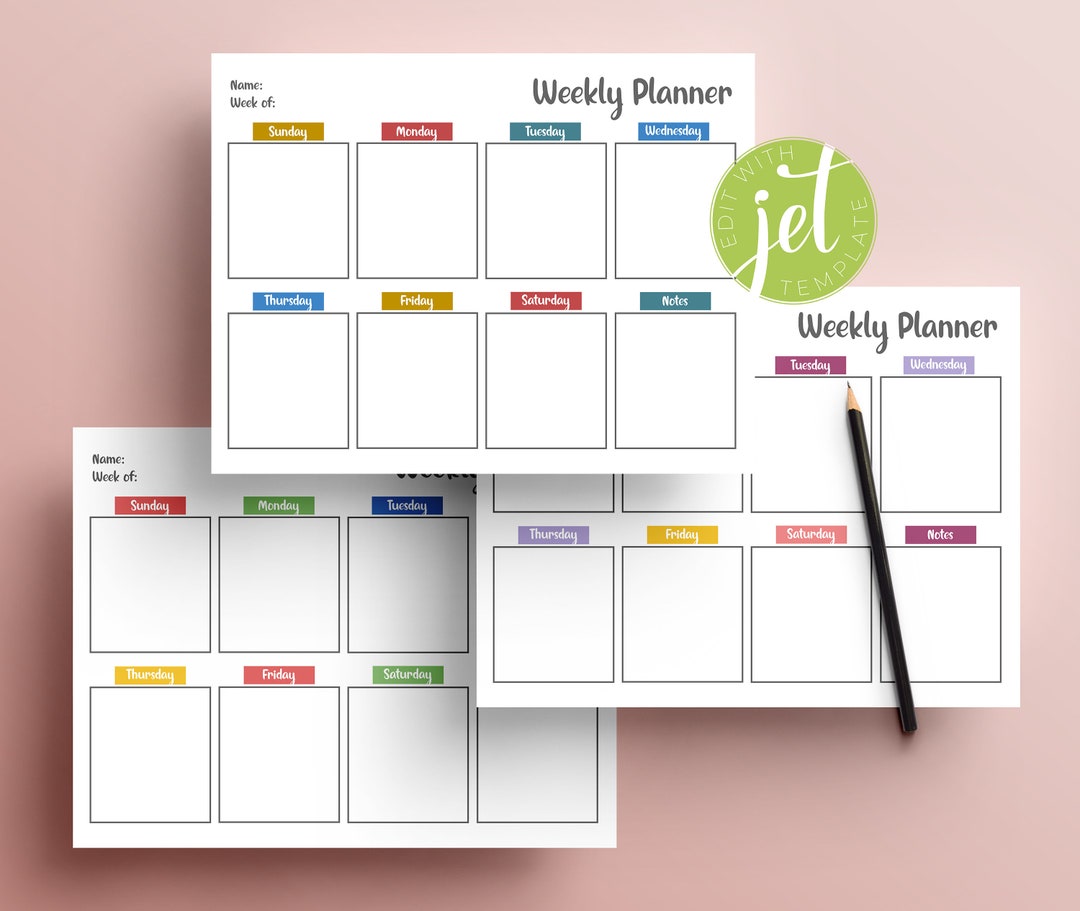 Visual Schedule Template, Kids Weekly Calendar, Activity Tracker ...