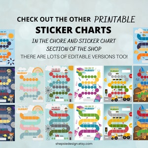 Truck Sticker Chart Printable Template for Boys, Construction Truck ...