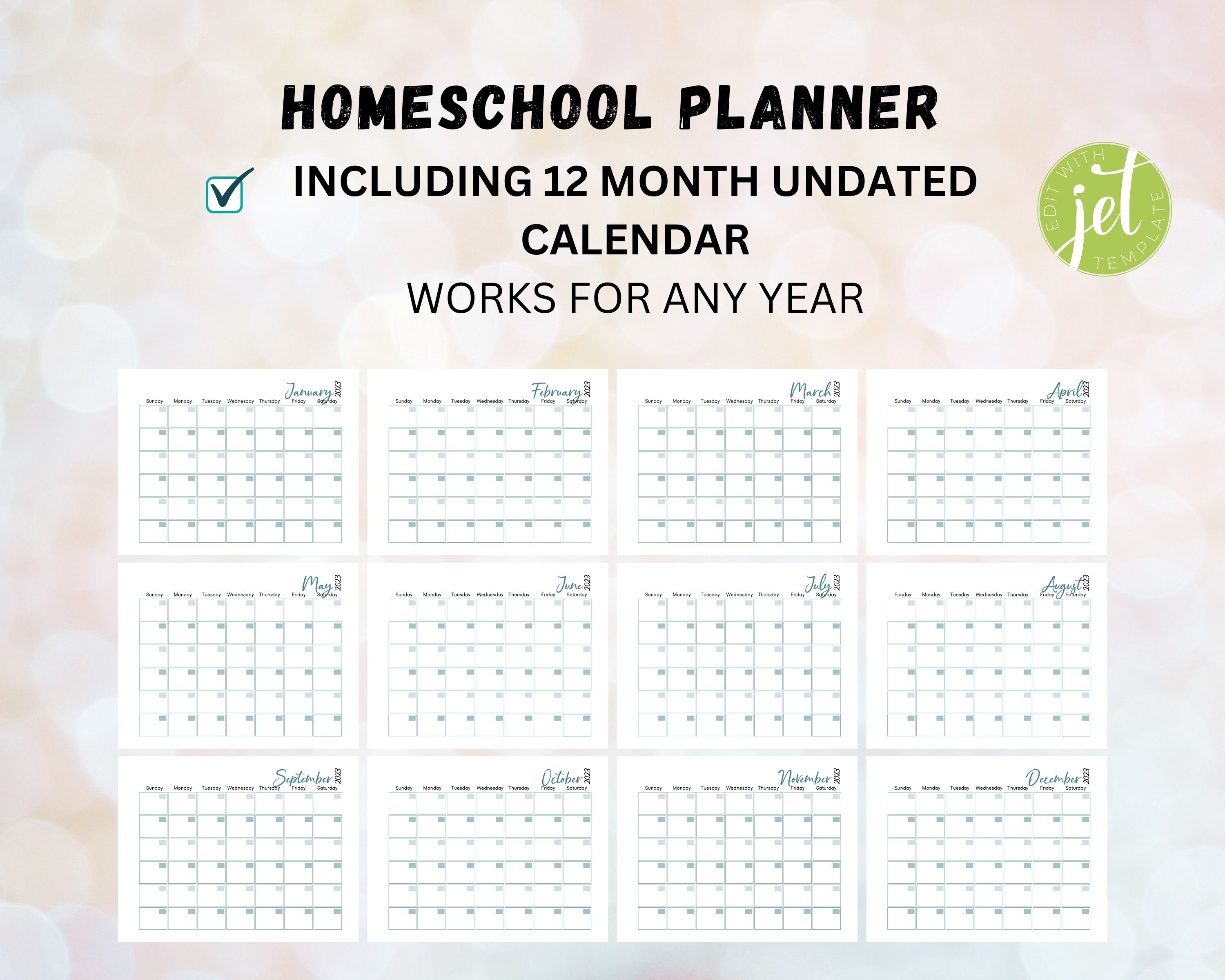 EDITABLE Homeschool Planner, Teacher Planner, Preschool Classroom, Home ...