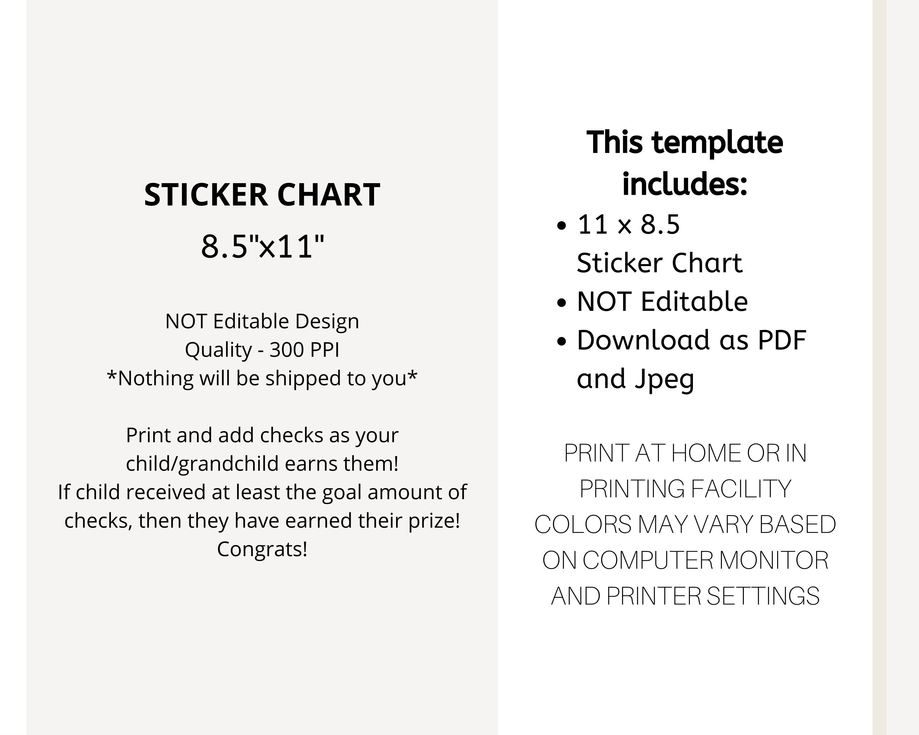 School Reward Chart, Back to School Chart, Behavior Chart for Preschool ...