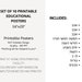 Hebrew Poster Set of 10, Homeschool Printables, Emotion Poster, Jewish ...