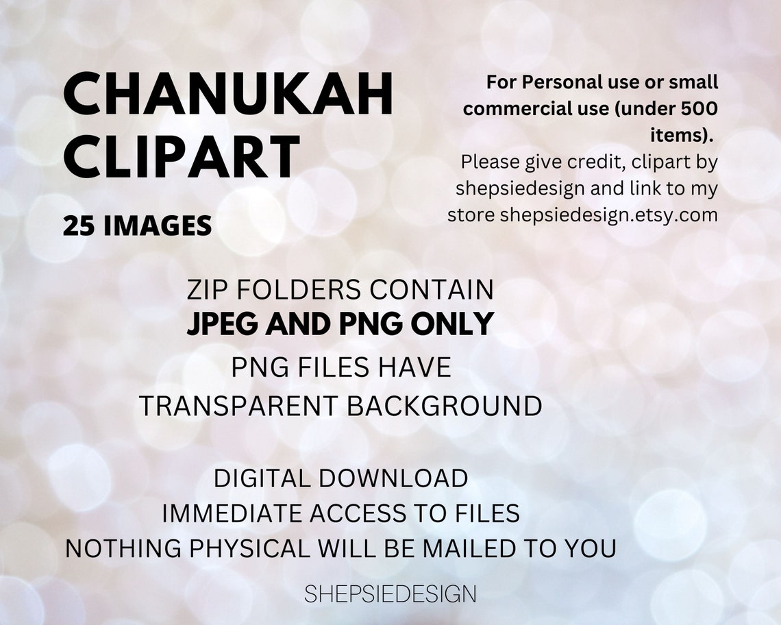 Hannukah Clip Art, Jewish Clipart, Menorah Dreidel Latkes Doughnuts Oil ...