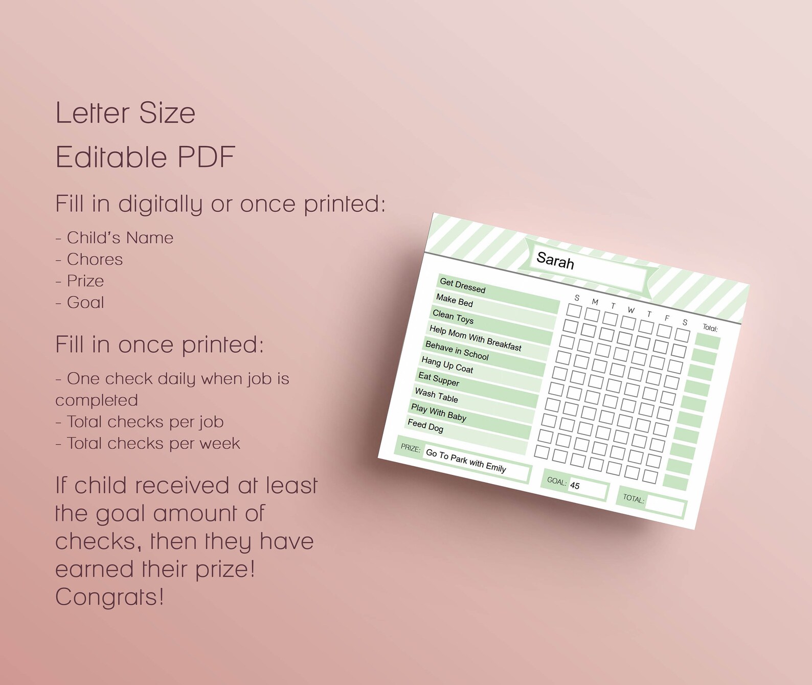 Editable Visual Schedule for Girls, Weekly Schedule for Toddler ...