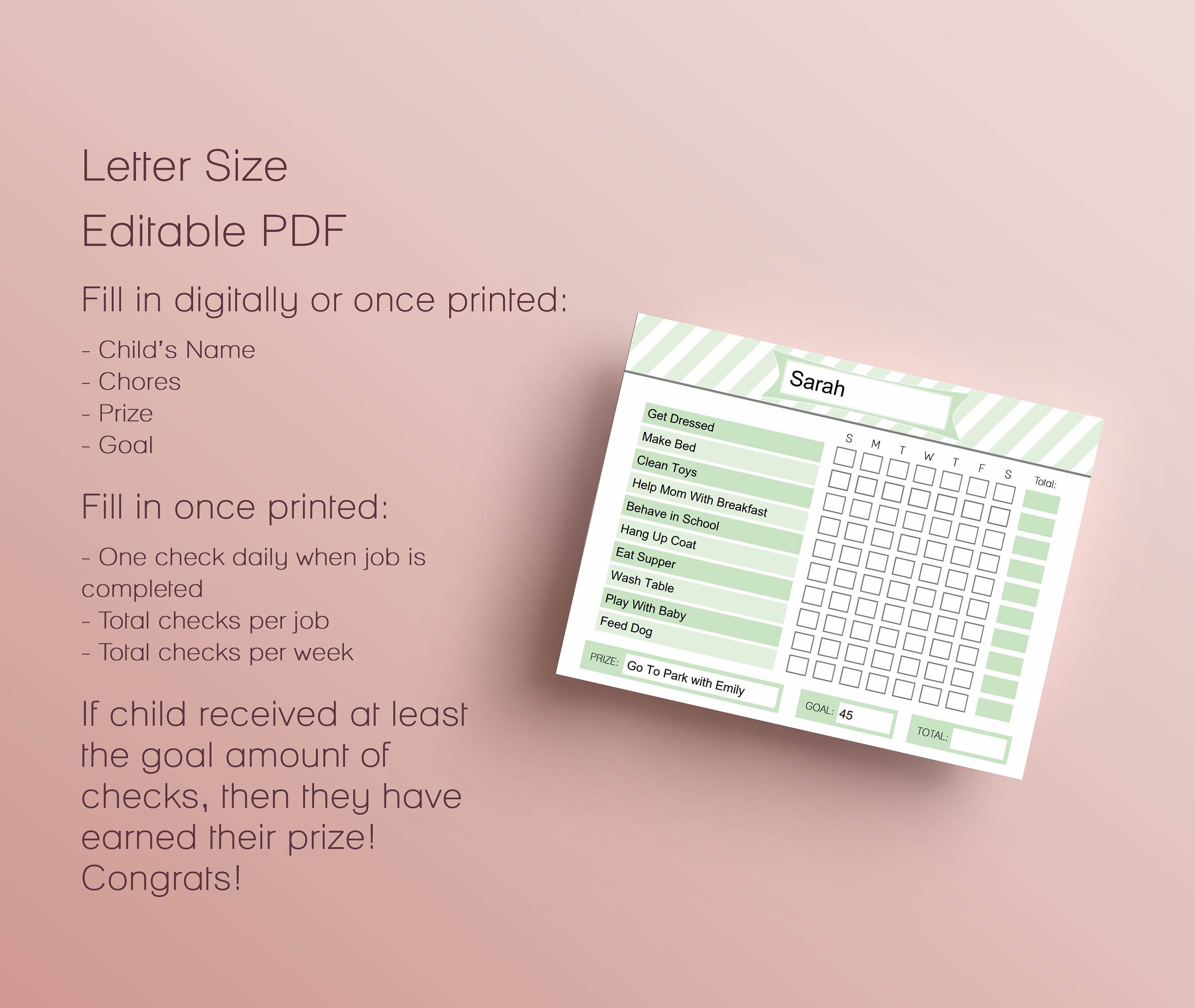 Editable Visual Schedule for Girls, Weekly Schedule for Toddler ...