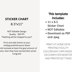 Unicorn Sticker Chart for Kids, Rainbow Chore Chart, Unicorn Reward ...