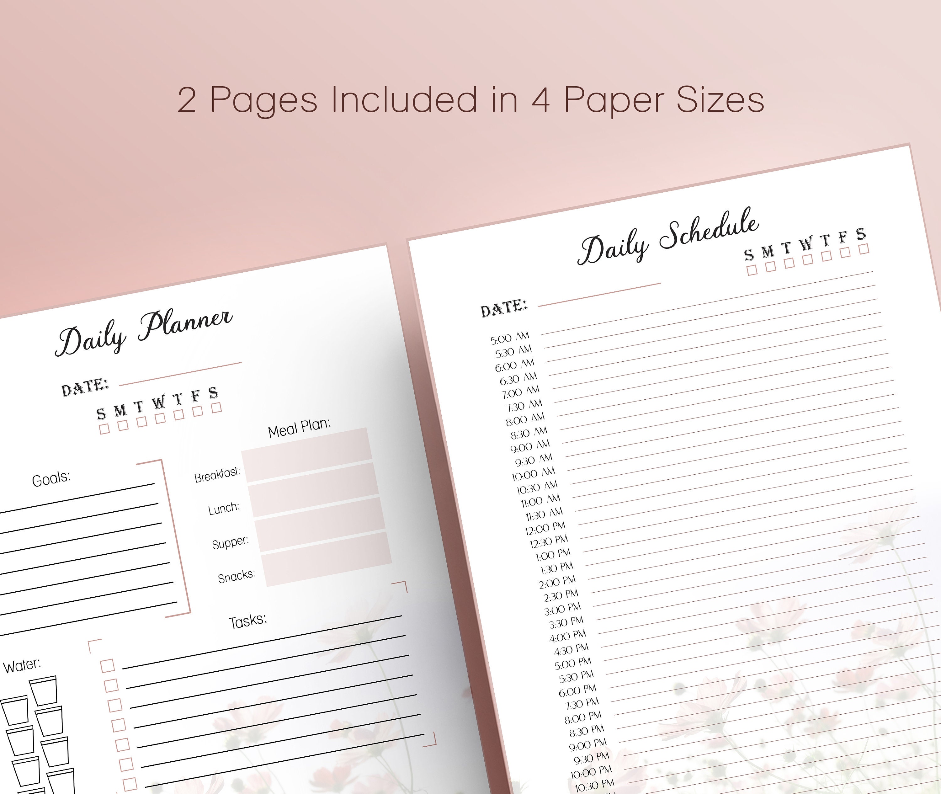 Daily Life Planner Schedule Template Editable Printable, Editable PDF ...