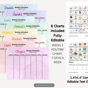 Visual Schedule Weekly Routine Chart Bedtime Chart Morning - Etsy