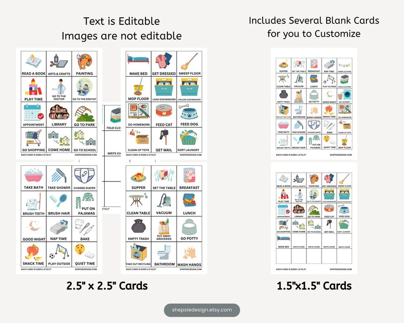 Editable Chore Cards for Kids, Toddler Chores, Kids Chores, Preschool ...